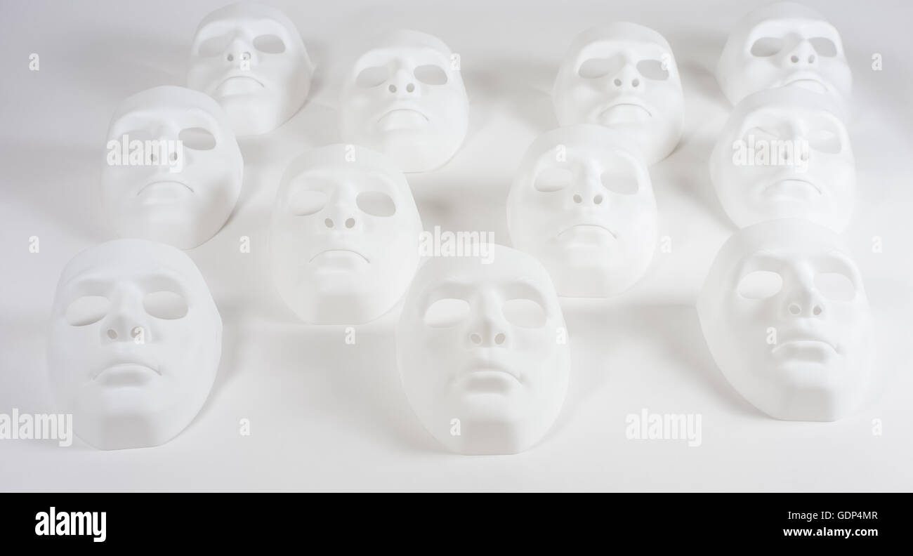 Theatrical scary masks Stock Photo - Alamy