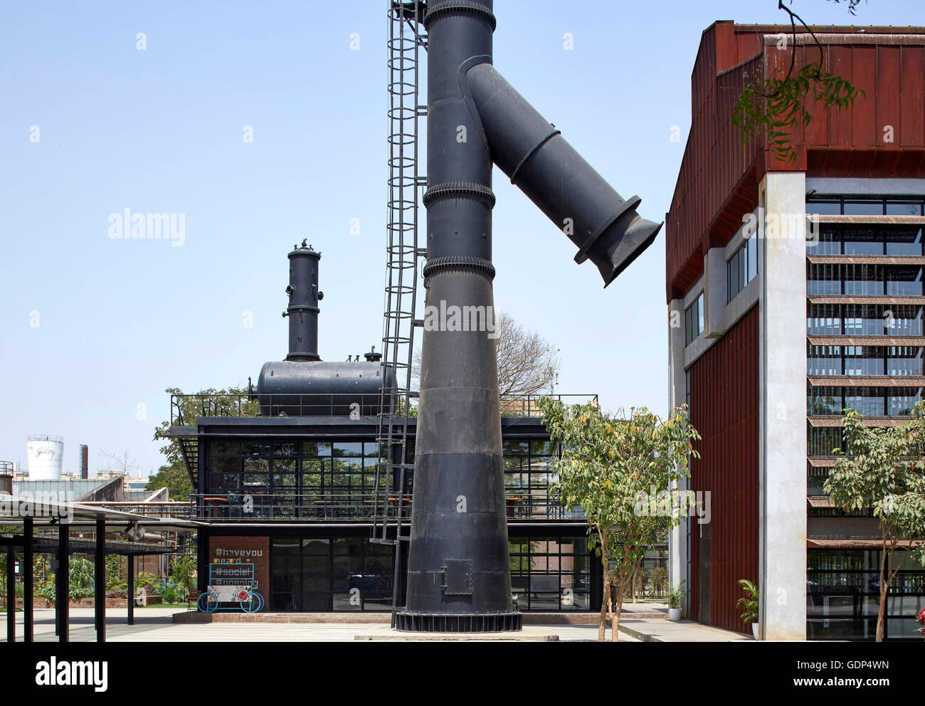 Converted industrial buildings. Imagine Studio at The Trees, Mumbai ...