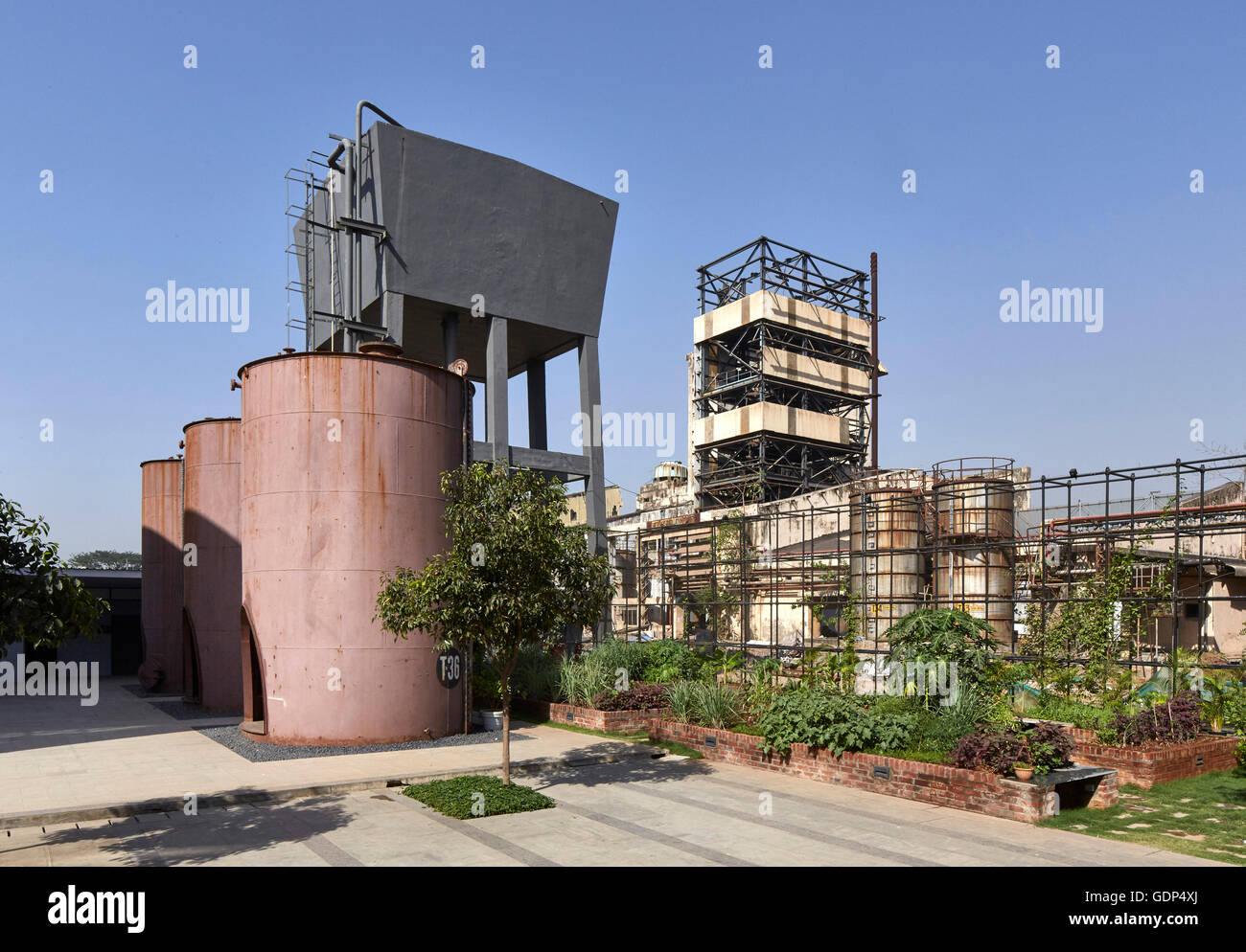 View towards rear showing demolition of existing industrial complex ...