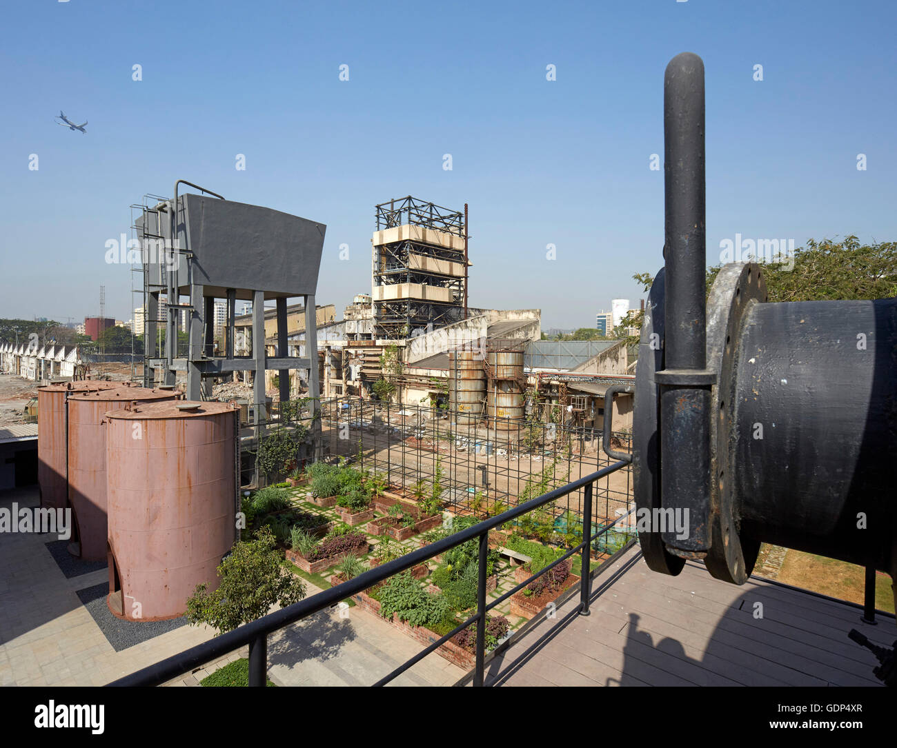 View towards rear showing demolition of existing industrial complex ...