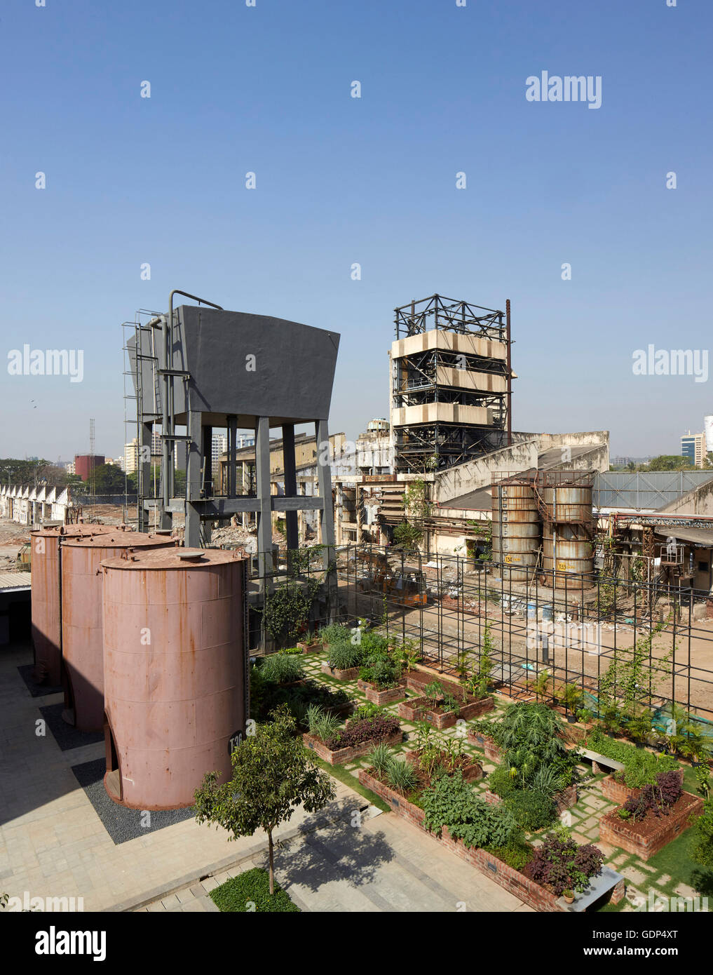 View towards rear showing demolition of existing industrial complex ...