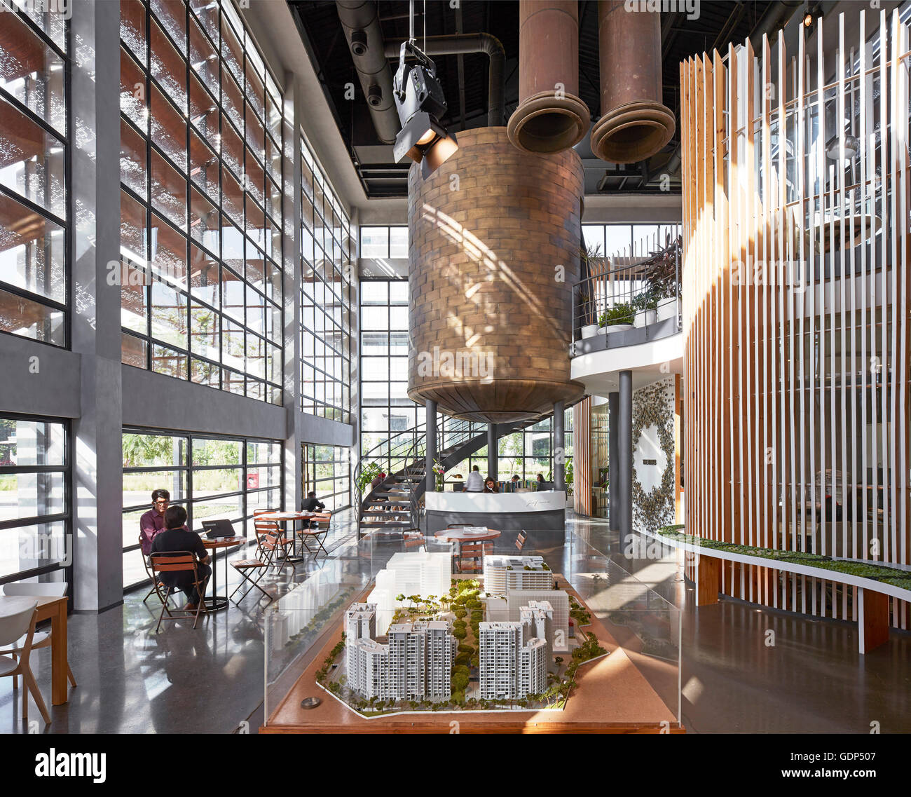 Interior view in office area. Imagine Studio at The Trees, Mumbai ...