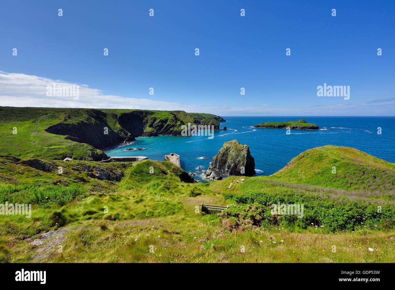 Mullion cove Lizard Peninsular Cornwall England UK Stock Photo - Alamy
