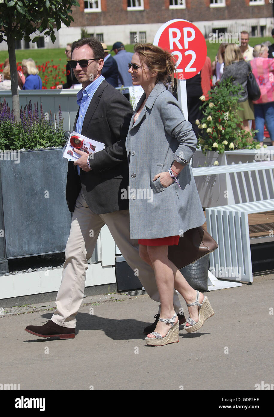 May 23, 2016 - Christian Horner and Geri Horner at Chelsea Flower Show ...