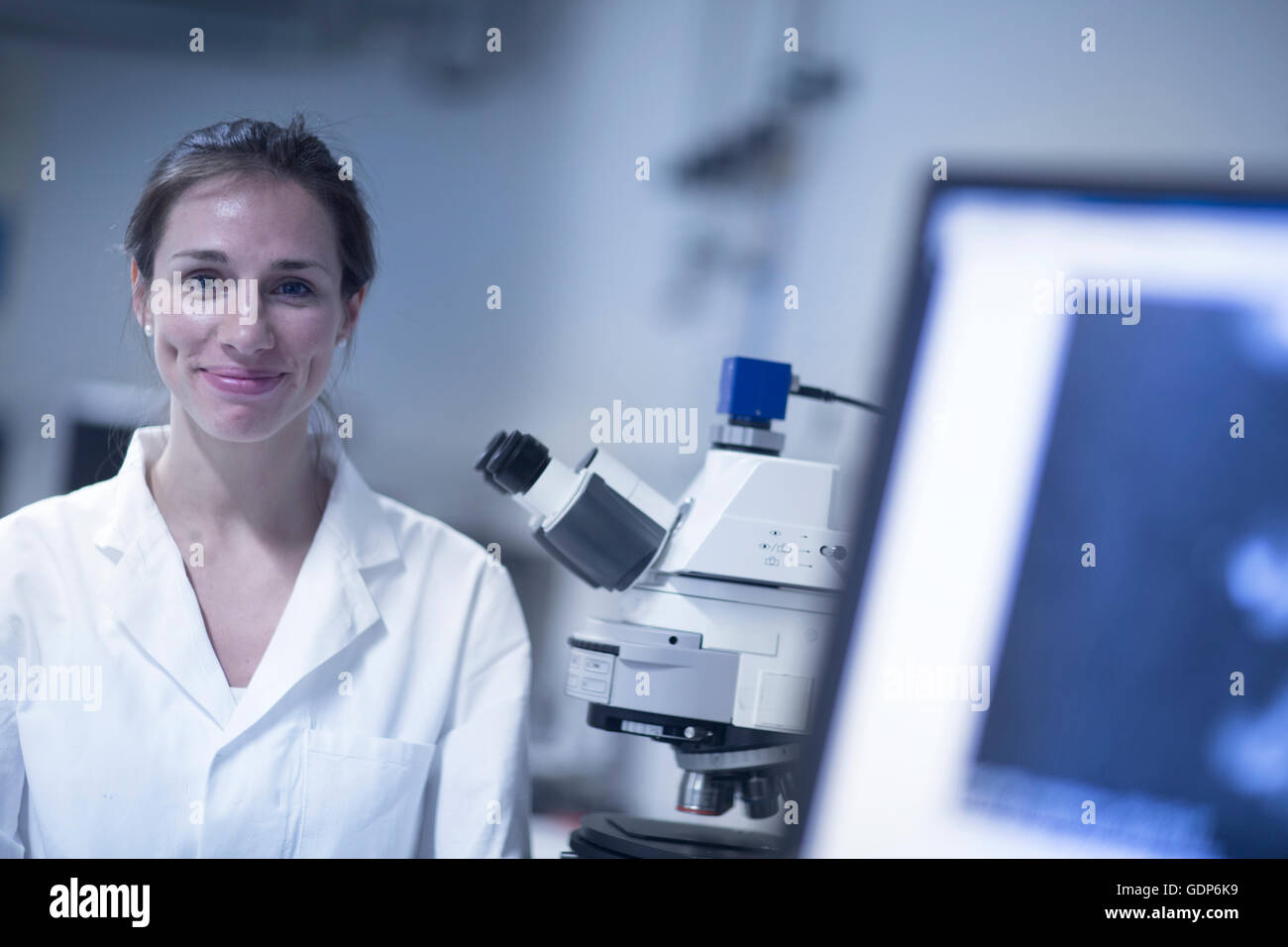 Female scientist wearing white protective hi-res stock photography and ...