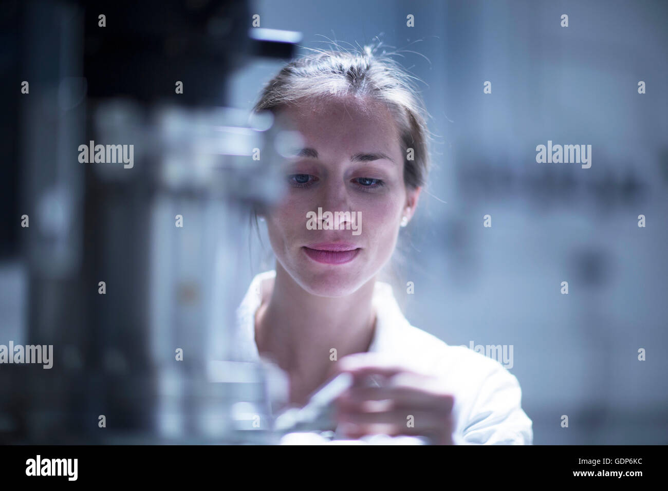 Scientist using an electron microscope hi-res stock photography and ...
