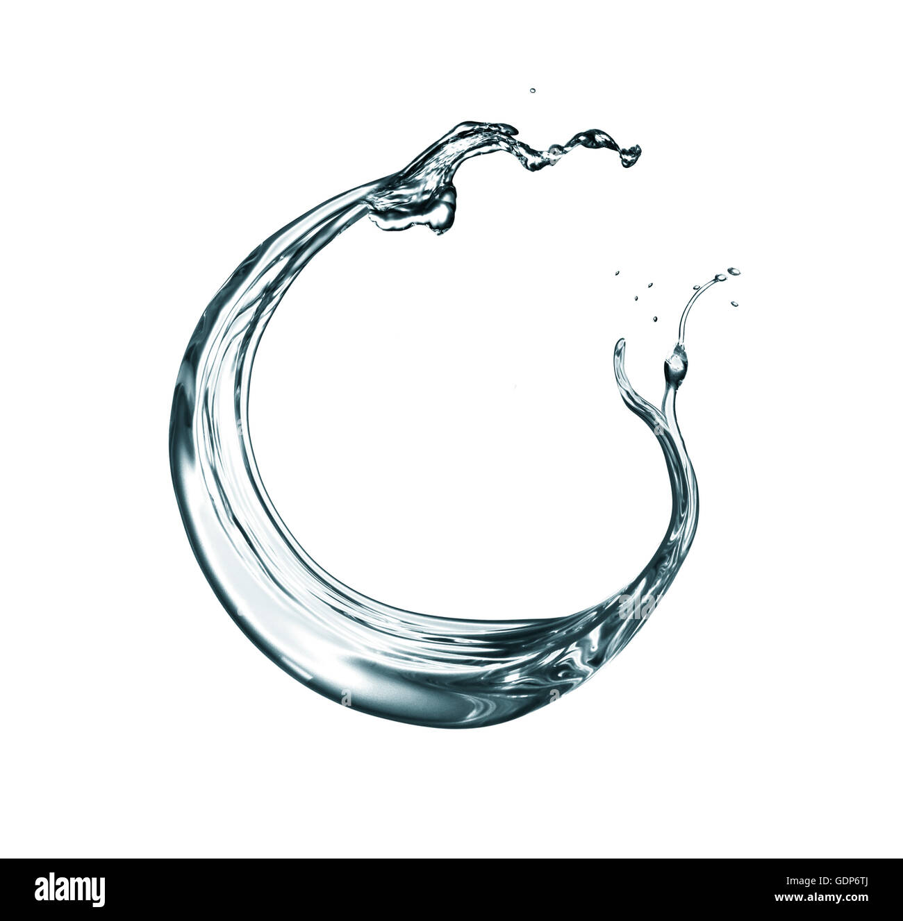 Transparent liquid swirling against white background Stock Photo - Alamy