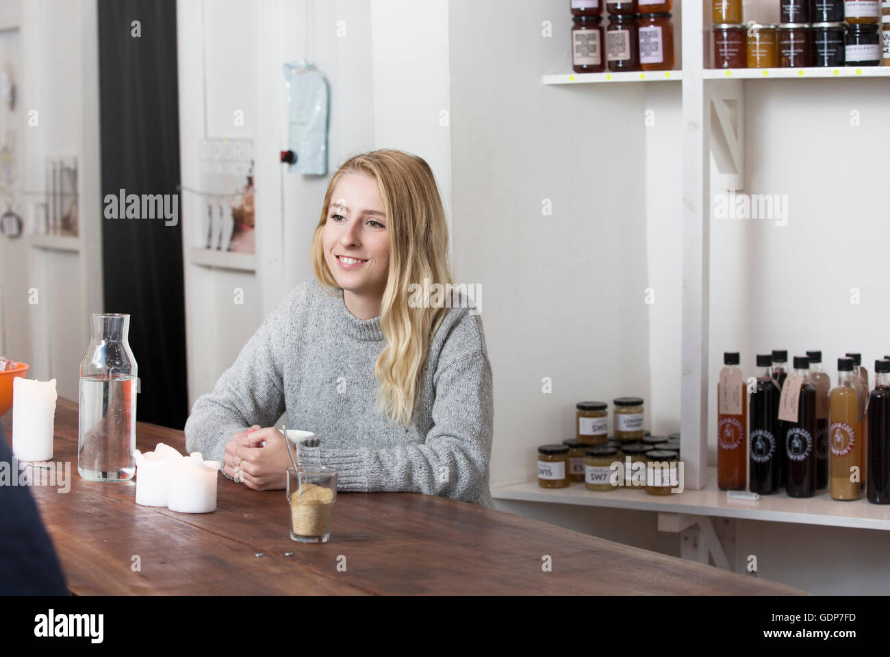Customer indoors at table hi-res stock photography and images - Alamy