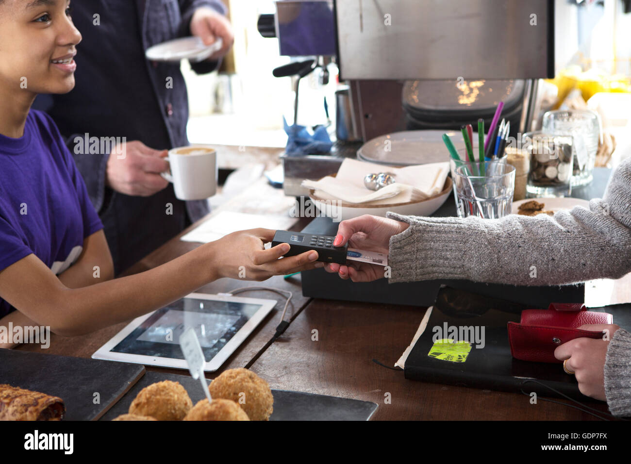 Waiter cafe customer hi-res stock photography and images - Alamy