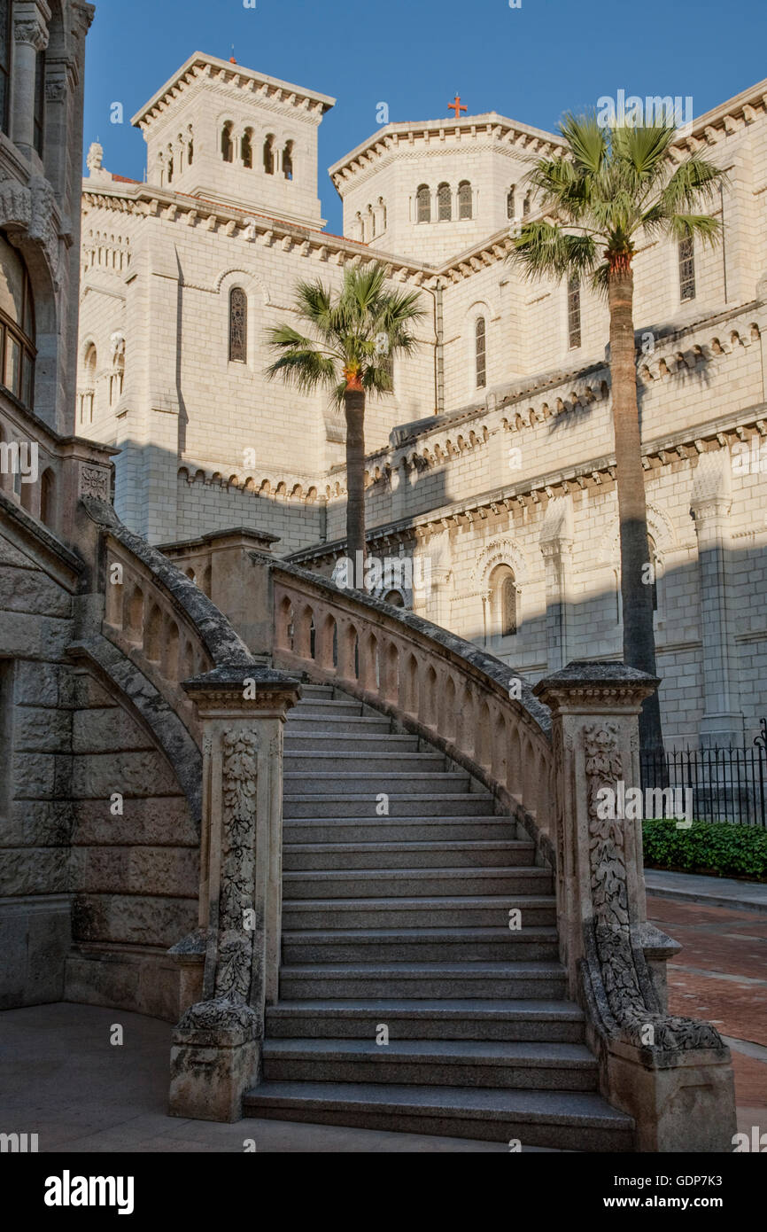 Grand staircase of palatial building, Monte Carlo, Monaco Stock Photo ...