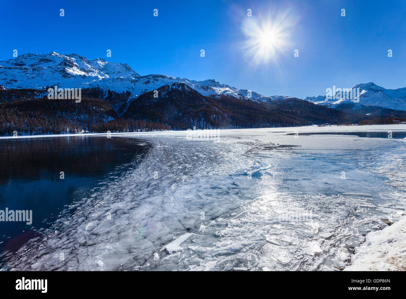 Winter landscape, Engadine, Switzerland Stock Photo - Alamy
