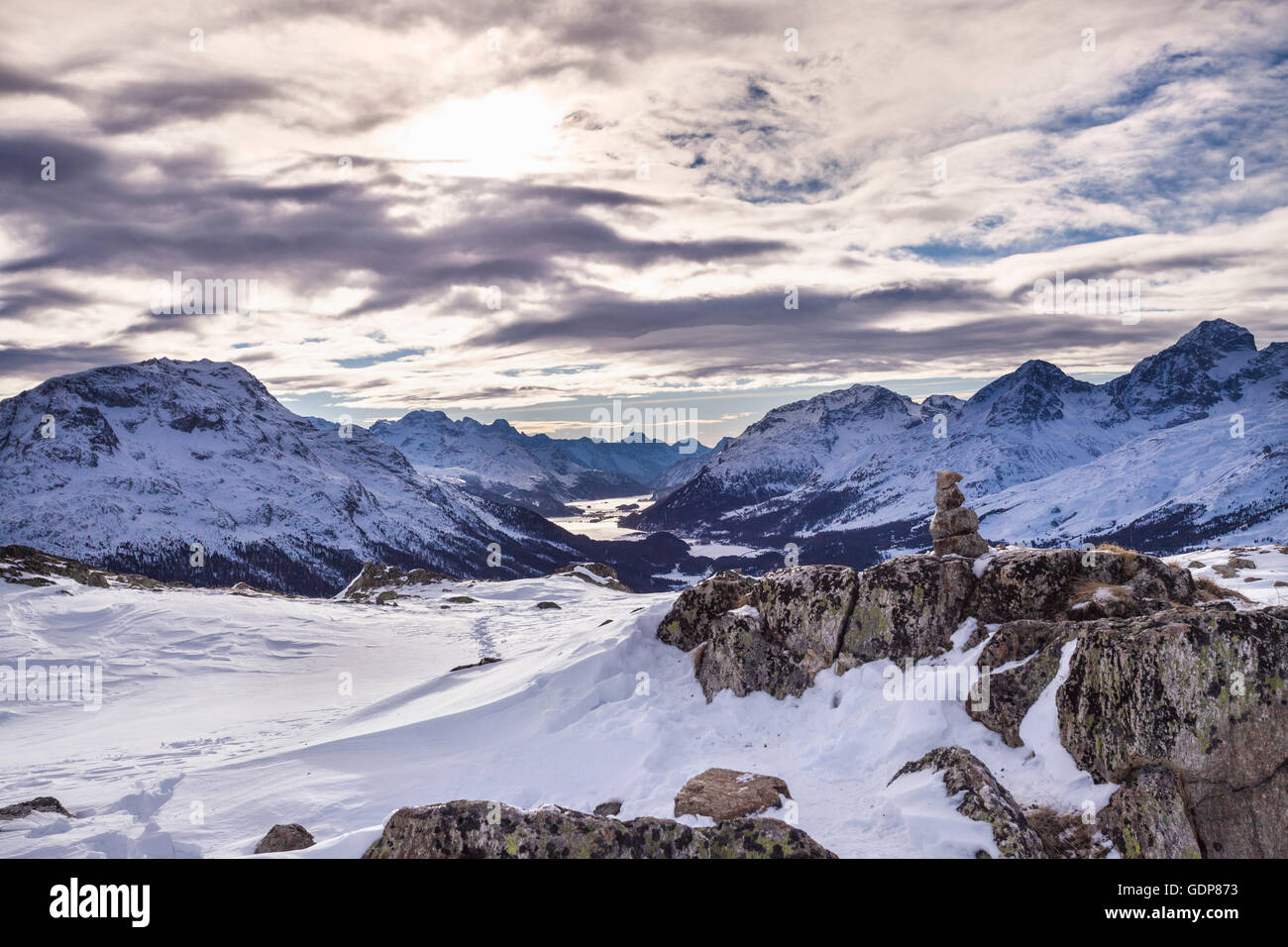 Winter landscape, Engadine, Switzerland Stock Photo - Alamy