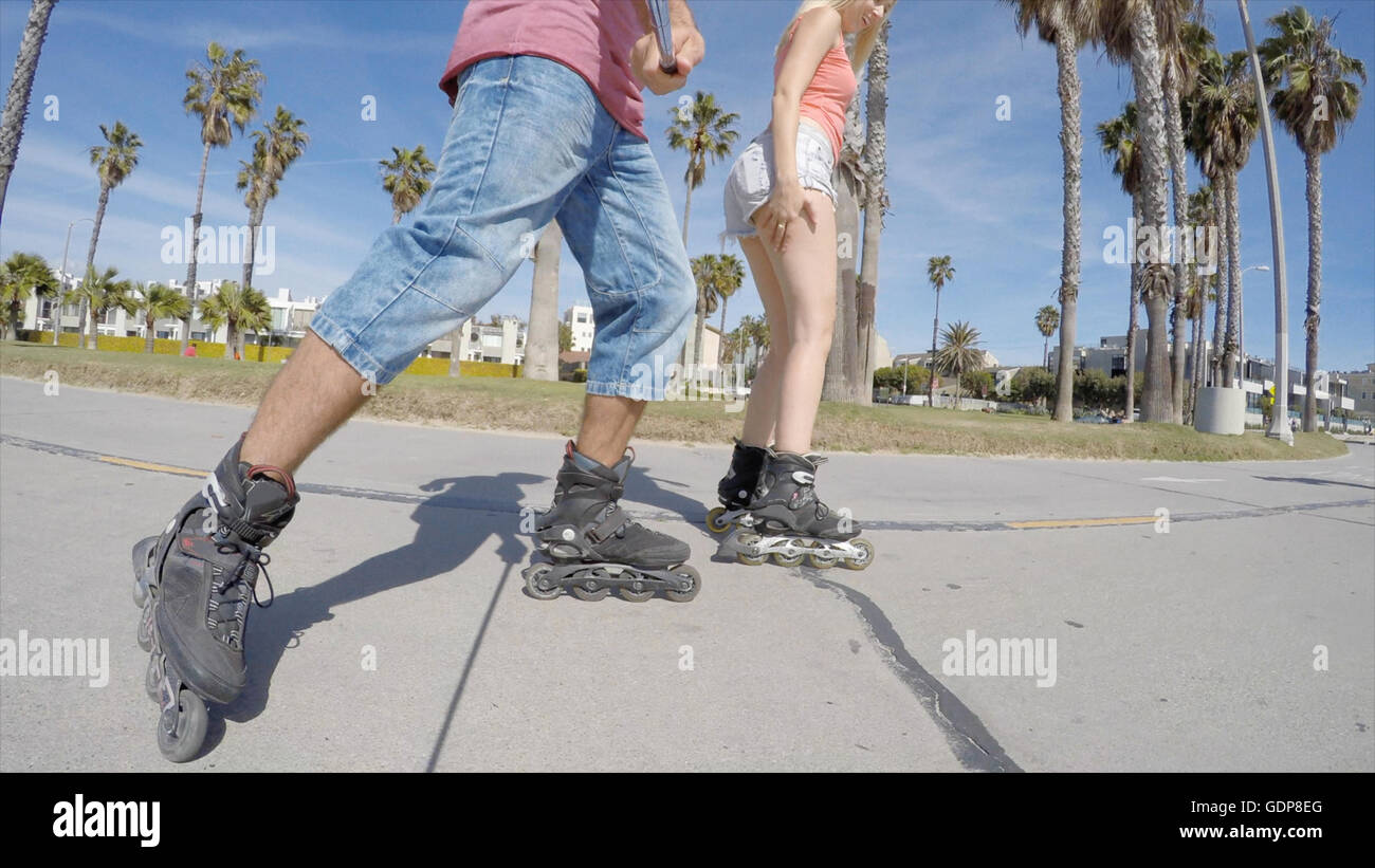 Man rollerblading by beach hi-res stock photography and images - Alamy