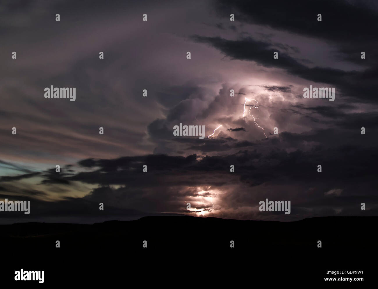 A powerful updraft ricochets off the stratosphere creating a large ...