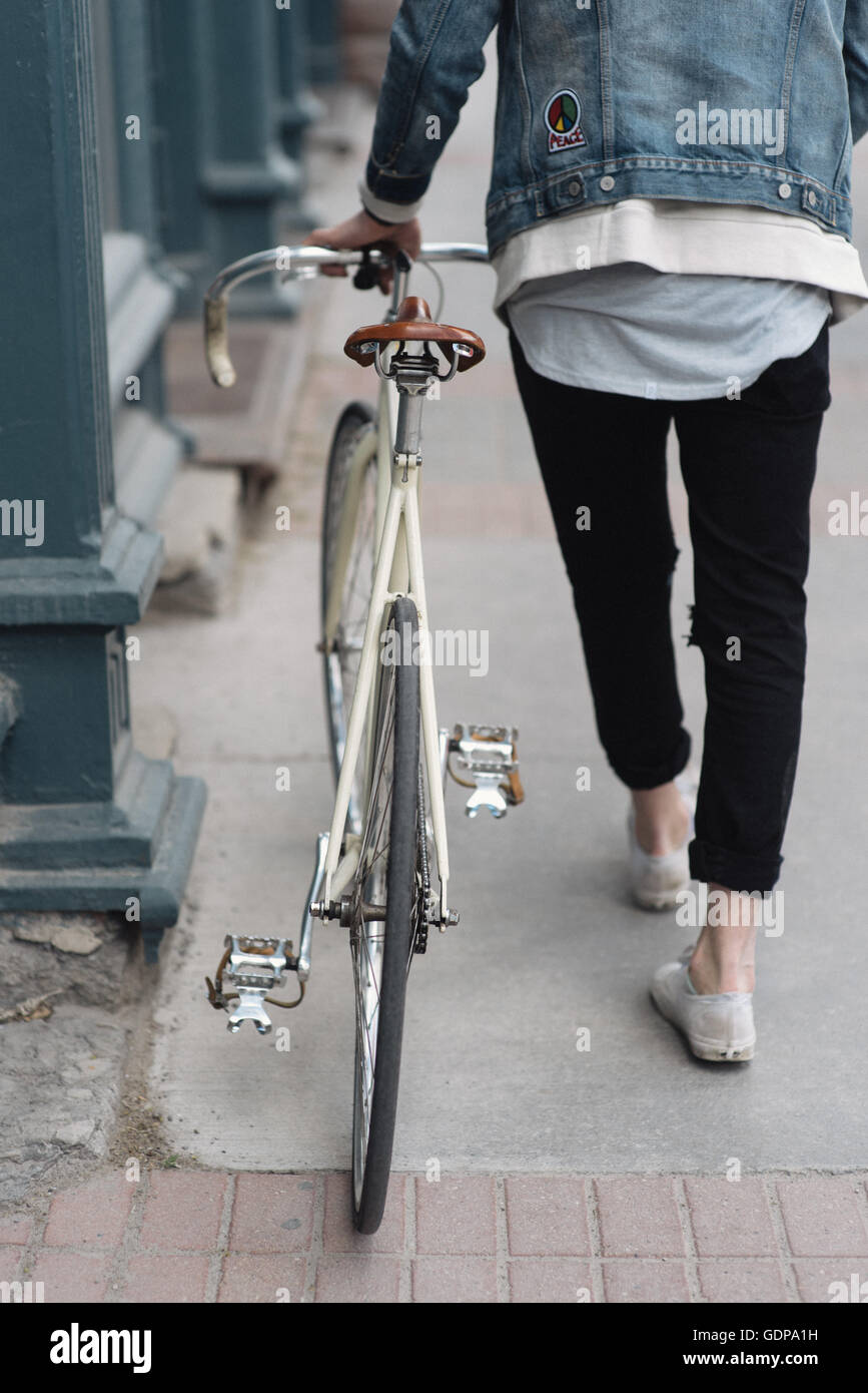Walking with bike hi-res stock photography and images - Alamy