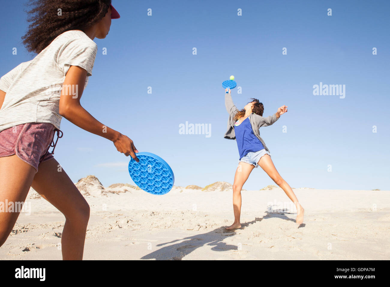 Tennis on beach hi-res stock photography and images - Alamy