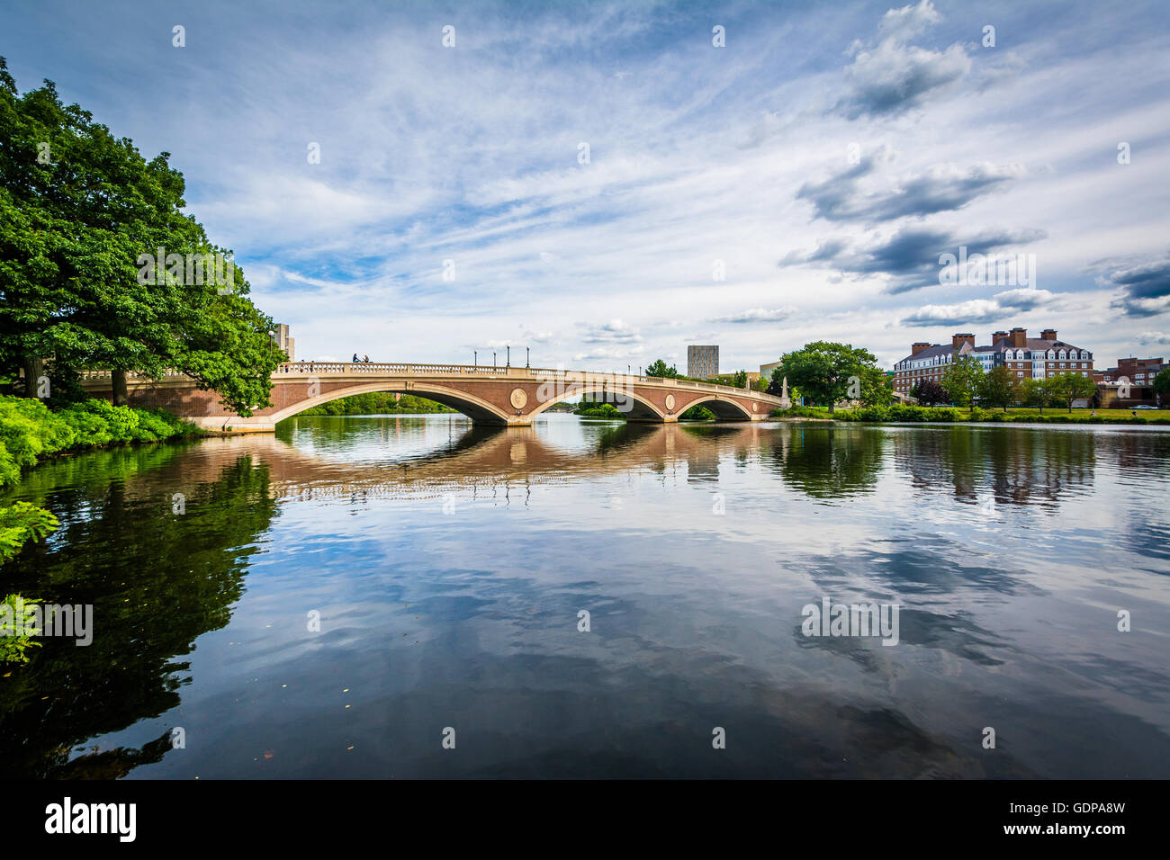 The John W Weeks Bridge and Charles River in Cambridge, Massachusetts ...