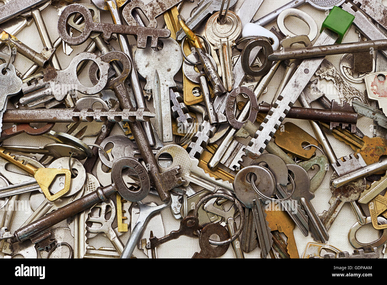Old keys to doors as a background Stock Photo - Alamy