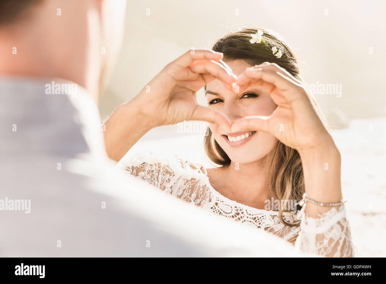 Woman hand over heart hi-res stock photography and images - Alamy