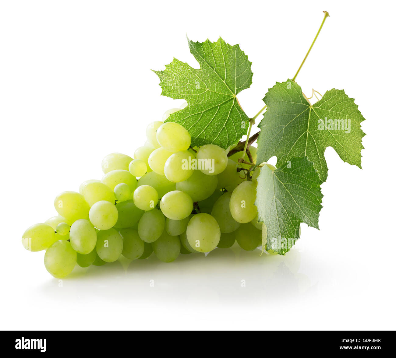 green grapes isolated on the white background Stock Photo - Alamy