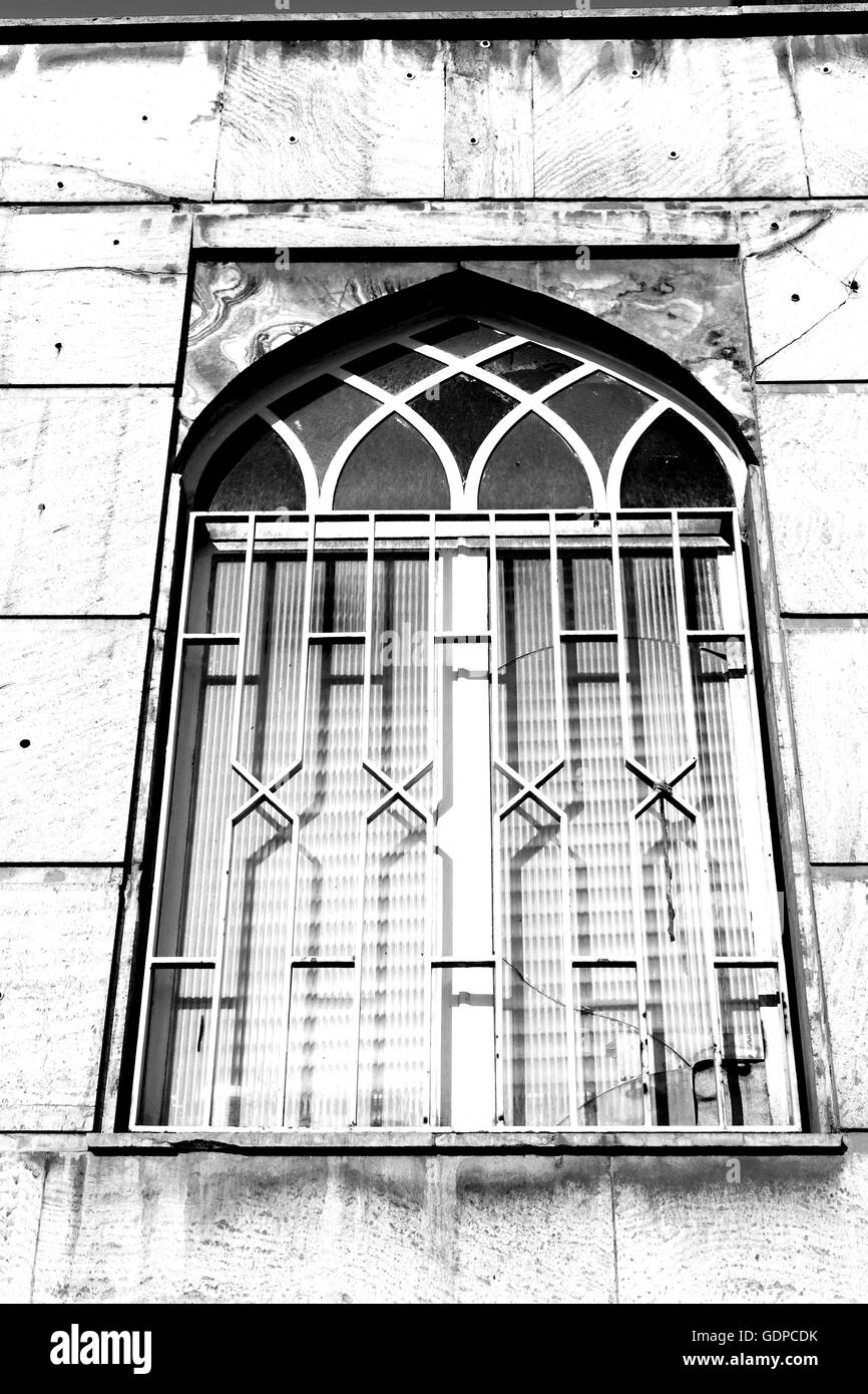 blur in iran kashan the old persian architecture window and glass in ...