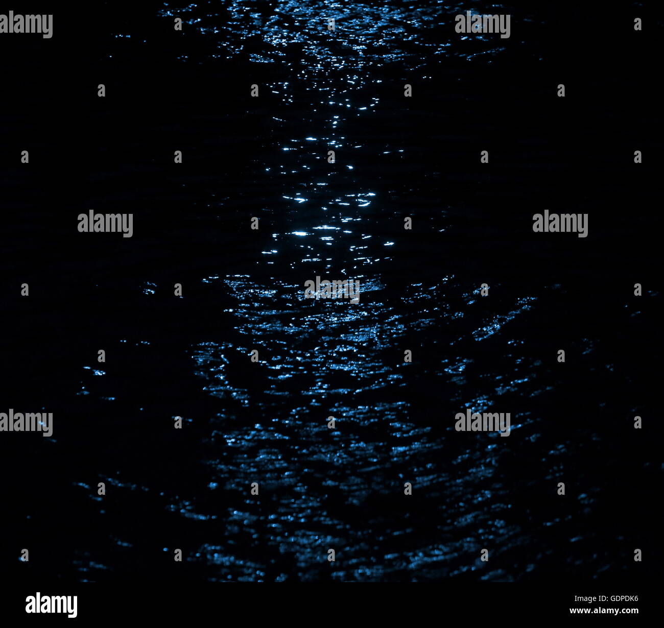 Blue light effect on water in hourglass shape Stock Photo - Alamy