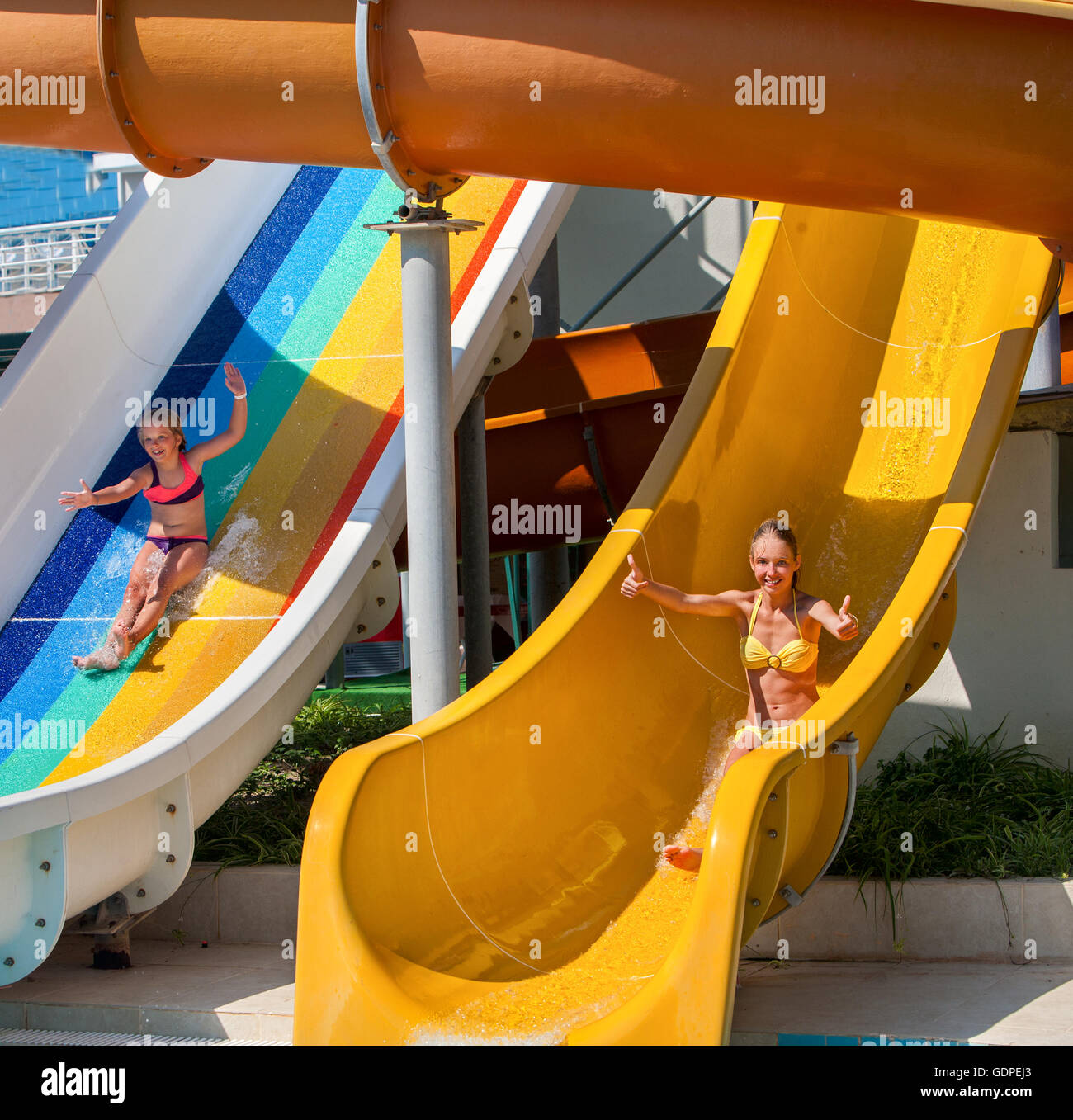 Waterpark Children Splashing Stock Photos & Waterpark Children ...