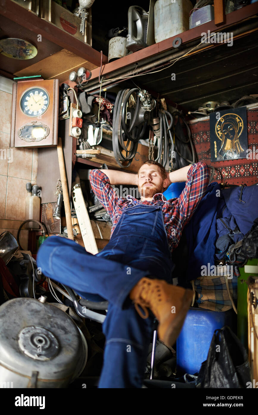 Relaxing after work Stock Photo - Alamy