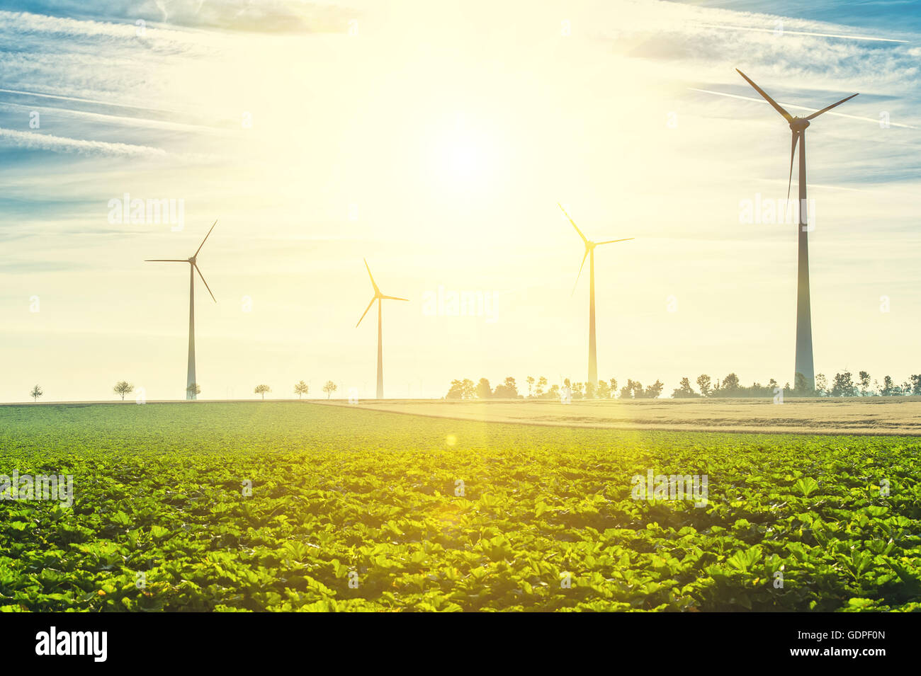 Wind Turbines - renewable energy sources Stock Photo - Alamy