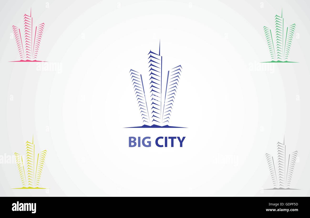 Colorful city icons Stock Vector Image & Art - Alamy