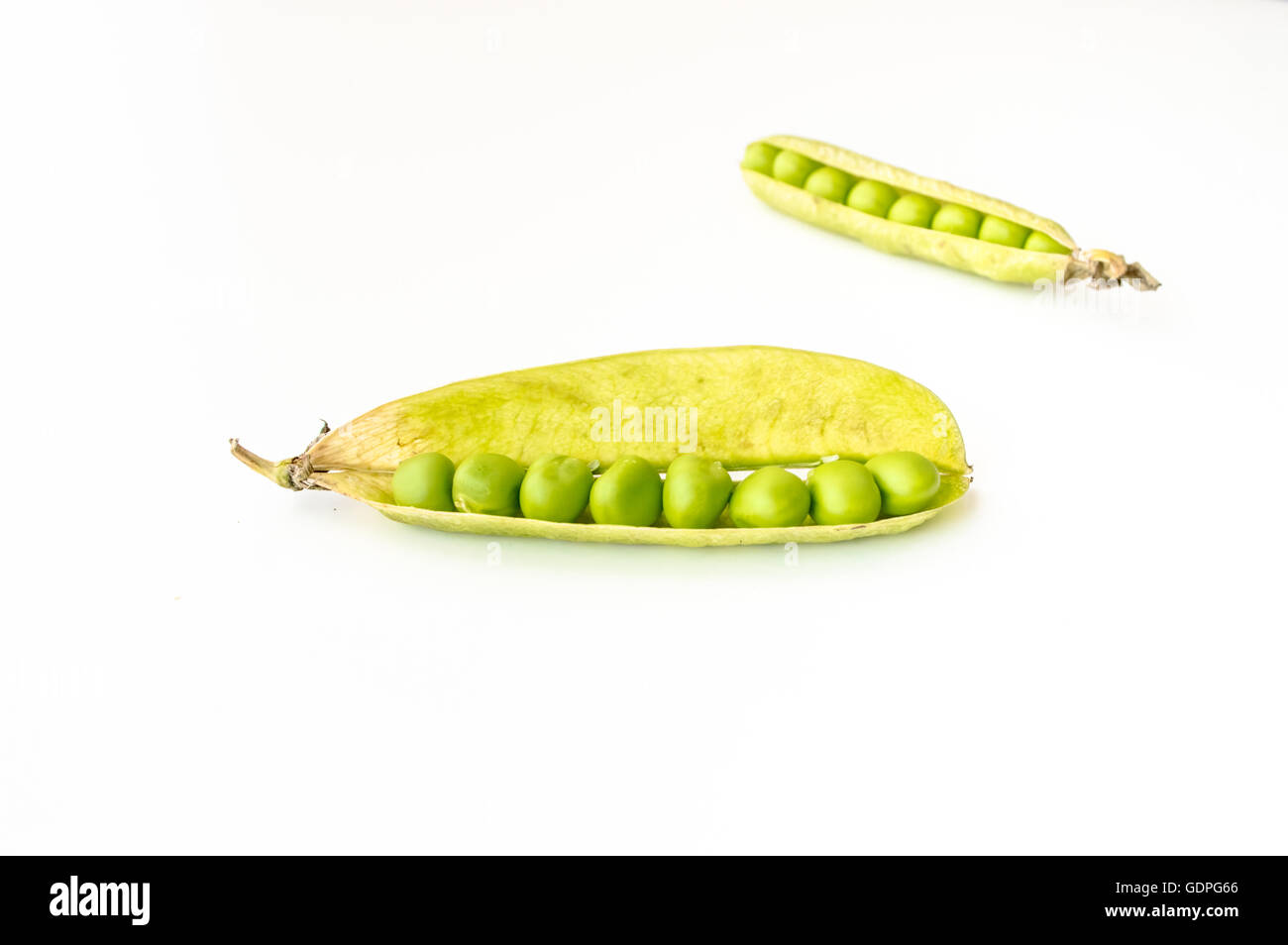 Fresh Peas Isolated on White Background Stock Photo - Alamy