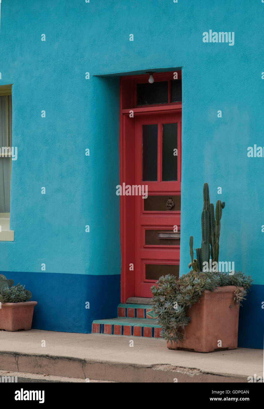 Tucson Doors with succulent planter Stock Photo - Alamy