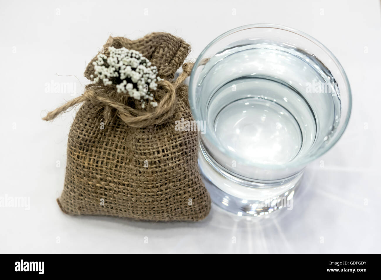 glass and wicker sack Stock Photo - Alamy