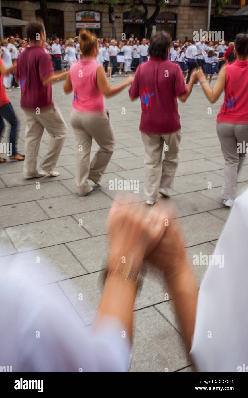 `Sardanes´ (traditional Catalan dance), in Catedral Avenue during La ...