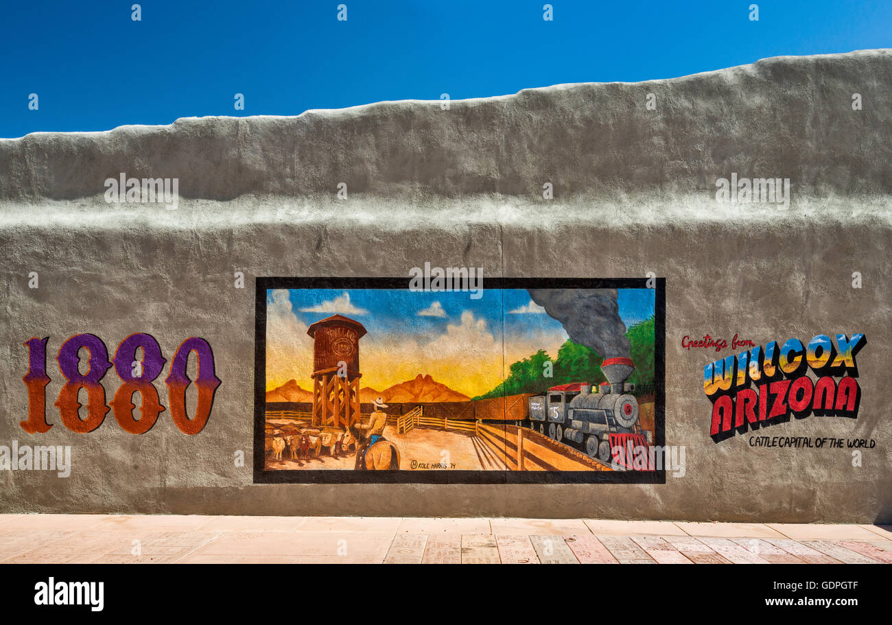 Mural by Kole Harris in Willcox, Arizona, USA Stock Photo - Alamy
