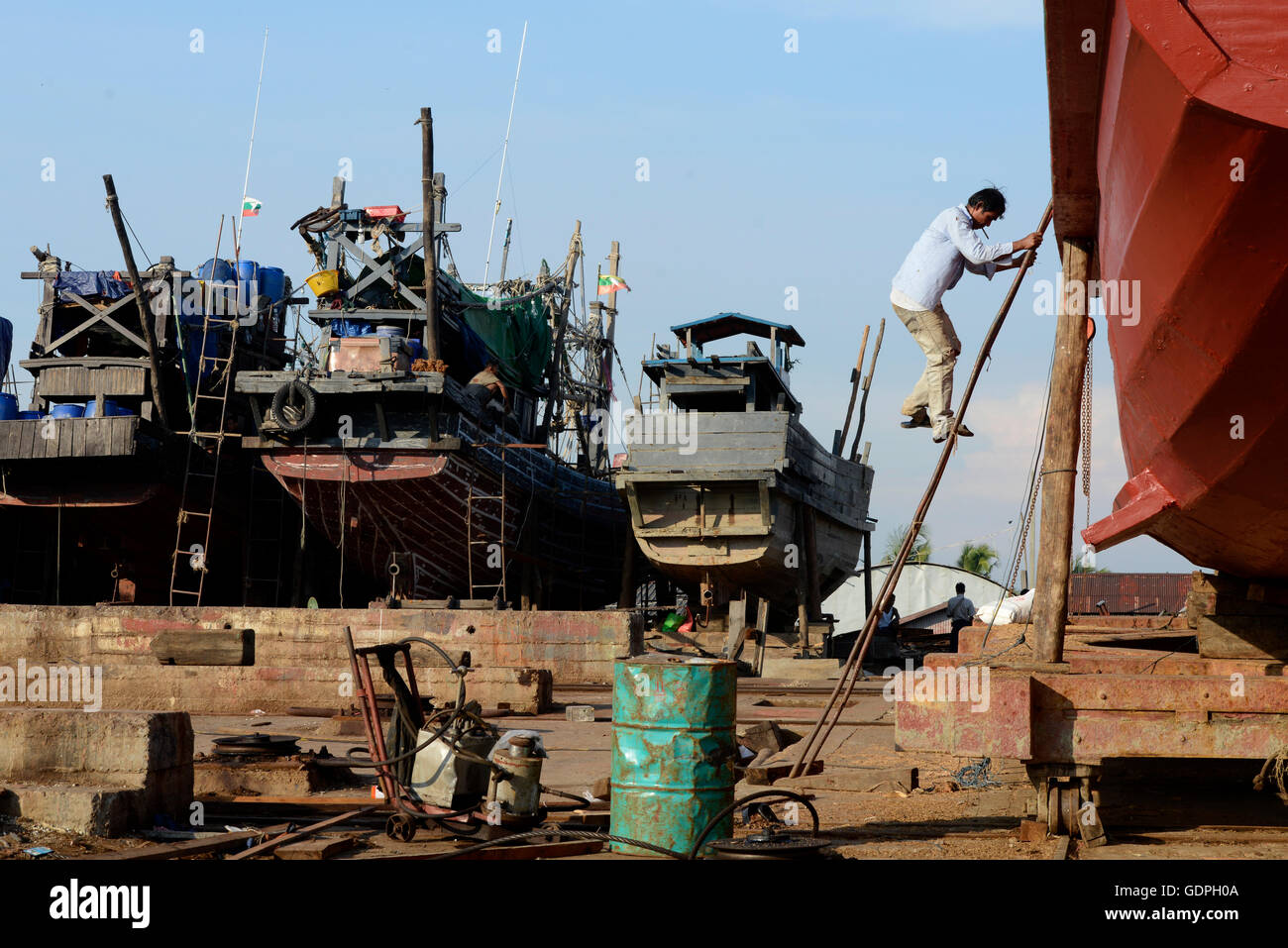 a Ship manufactur in the city of Myeik in the south in Myanmar in ...