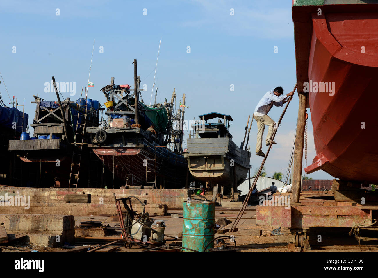 a Ship manufactur in the city of Myeik in the south in Myanmar in ...