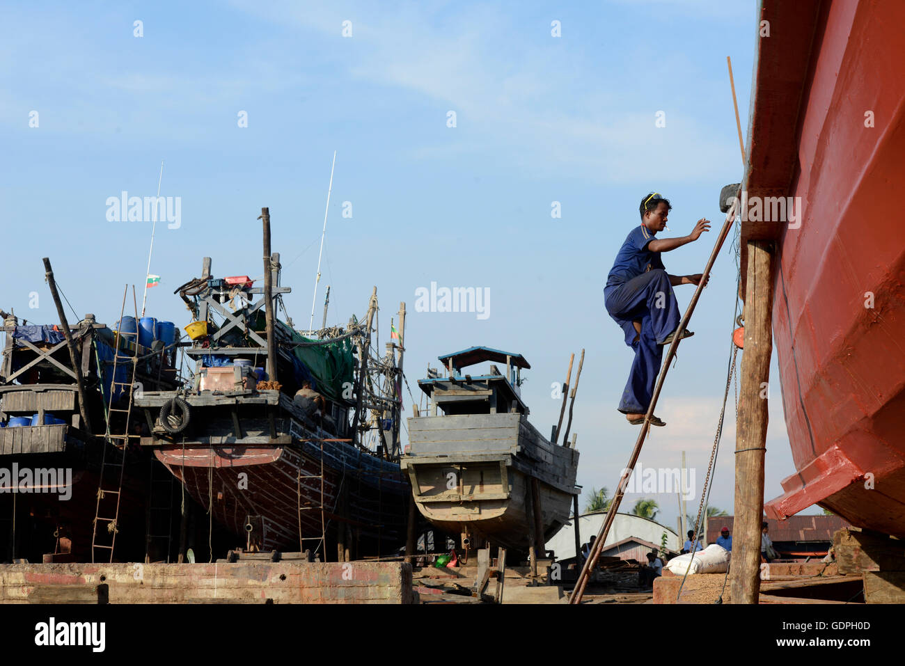 a Ship manufactur in the city of Myeik in the south in Myanmar in ...