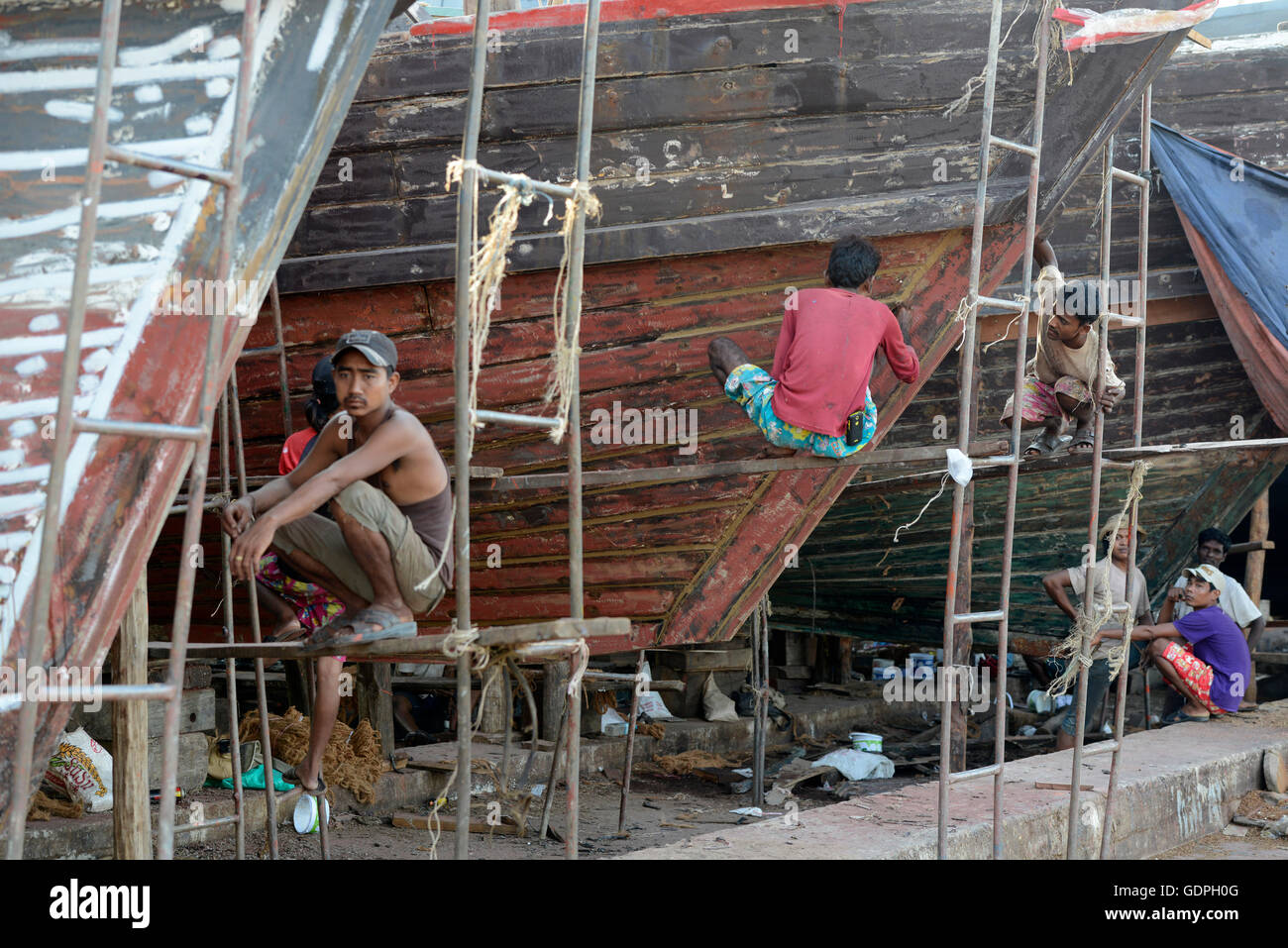 a Ship manufactur in the city of Myeik in the south in Myanmar in ...