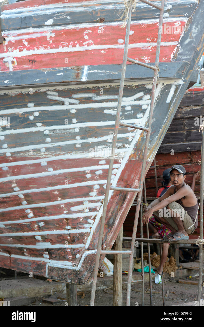 a Ship manufactur in the city of Myeik in the south in Myanmar in ...