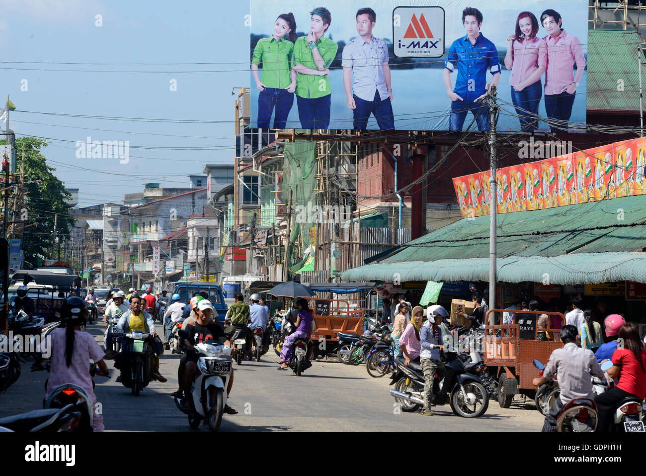 the city centre of Myeik in the south in Myanmar in Southeastasia Stock ...