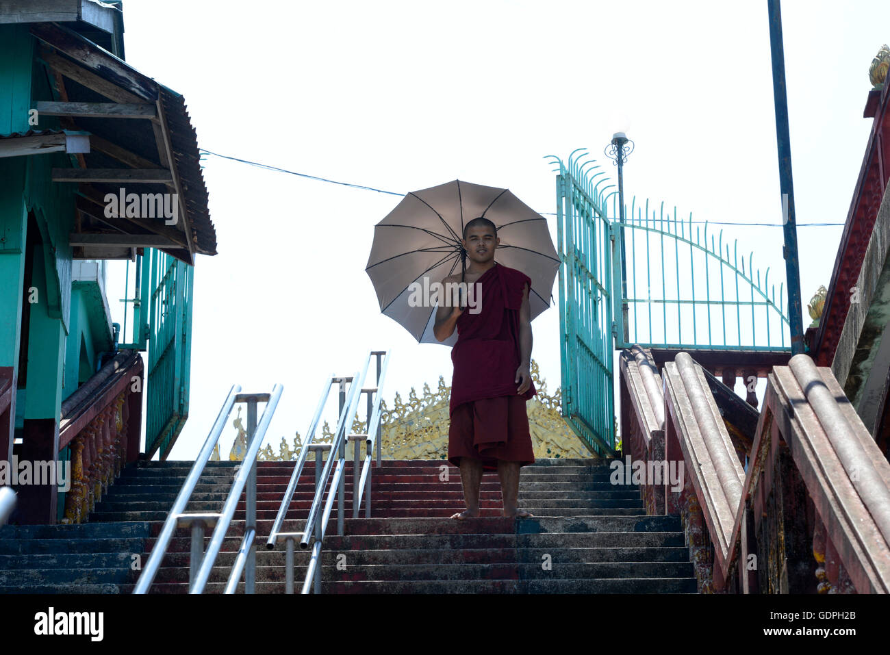 the Temple Theindawgyi shrine over the city of Myeik in the south in ...