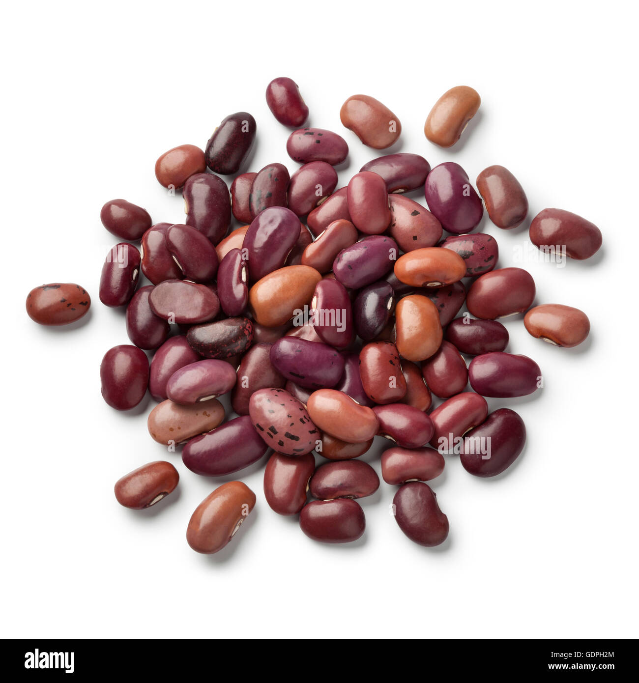 Heap of dried Ayuote Morado beans on white background Stock Photo - Alamy