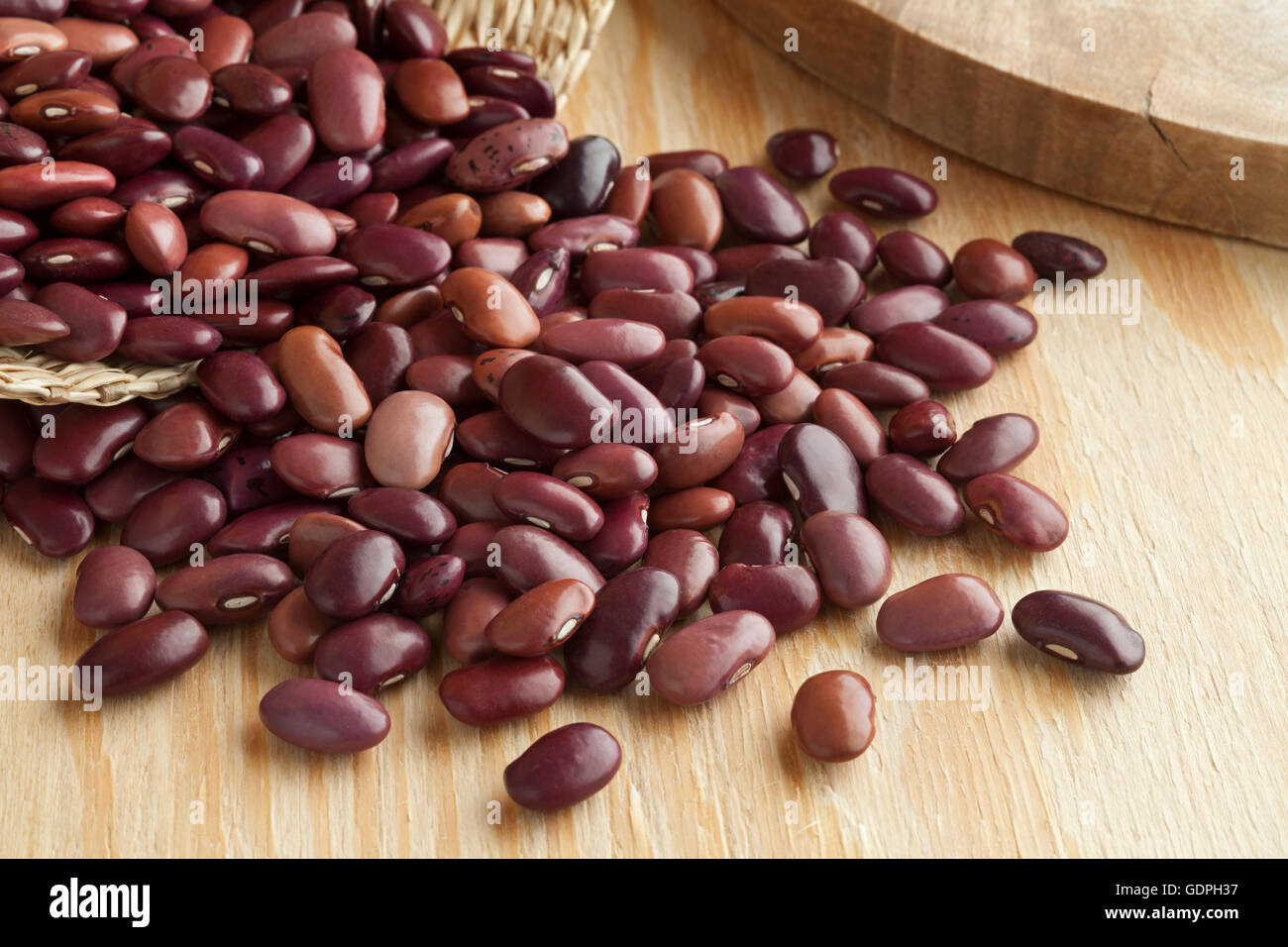 Heap of large dried Ayuate Morado beans Stock Photo - Alamy