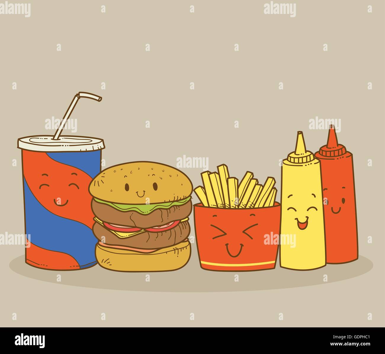 Food cartoon hi-res stock photography and images - Alamy