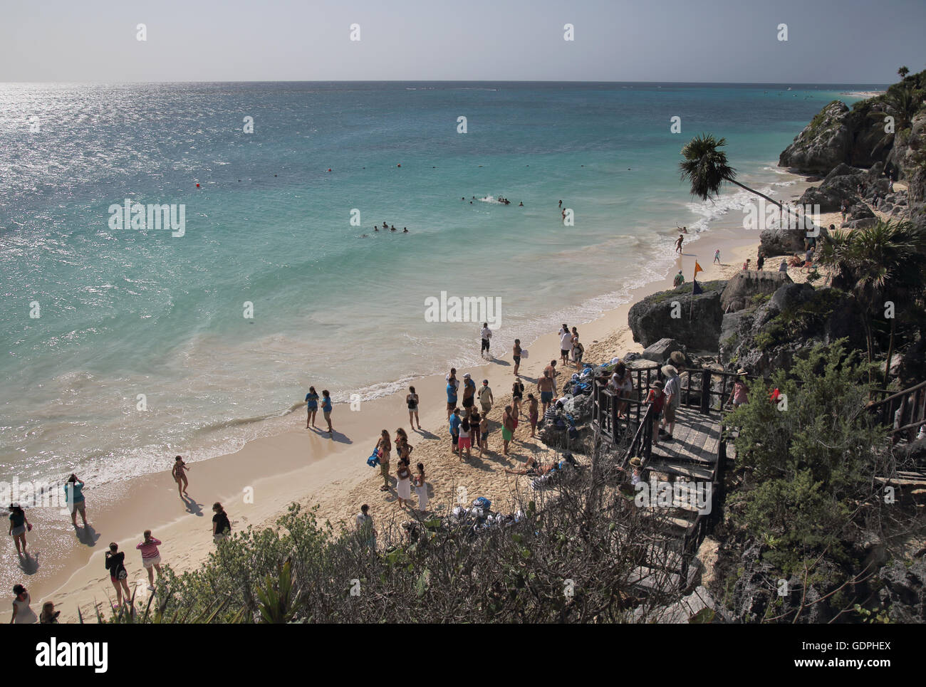 the beach at the the old mayan city of tulum in mexico Stock Photo - Alamy