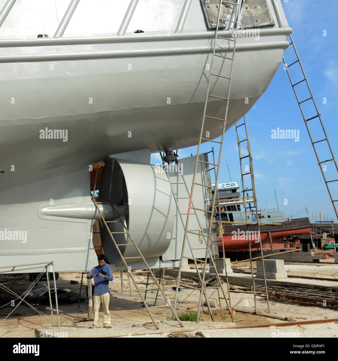 a Ship manufactur near the city of Myeik in the south in Myanmar in ...