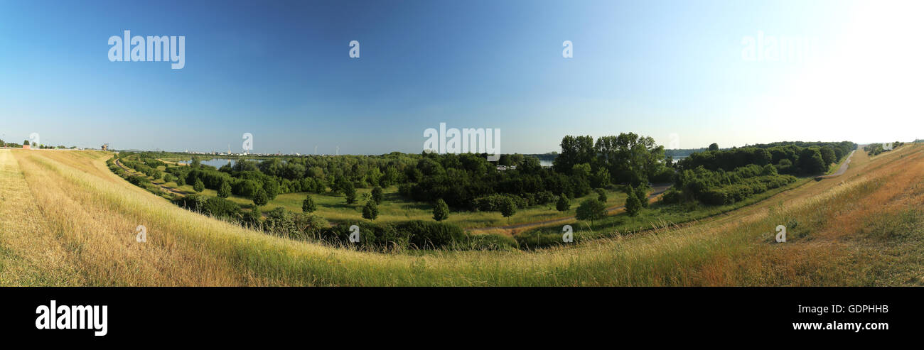 Panoramic view of the Barleber See I and II seen from the Mittelland ...
