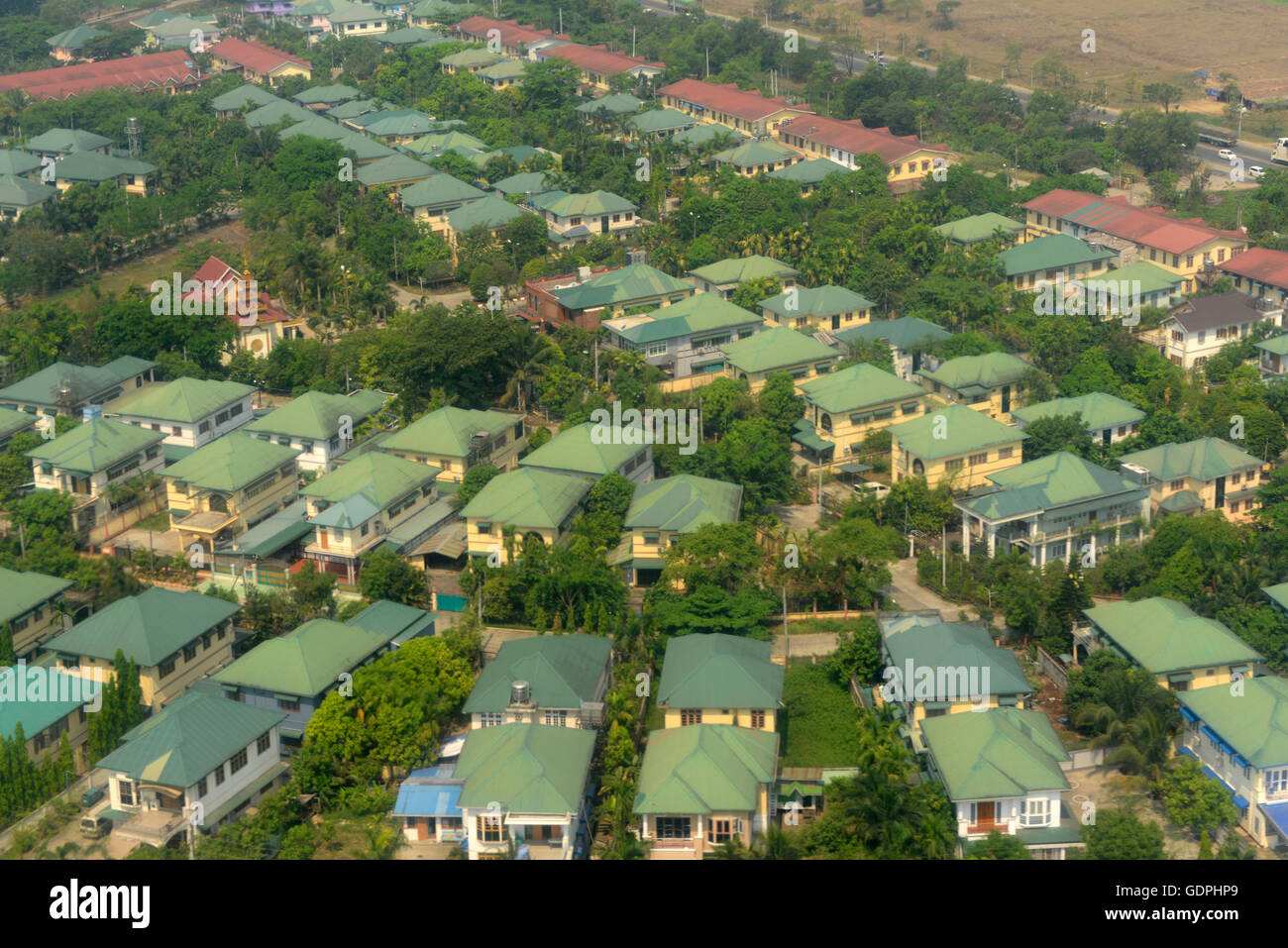 the Landscape and Town of Myeik in the south in Myanmar in ...