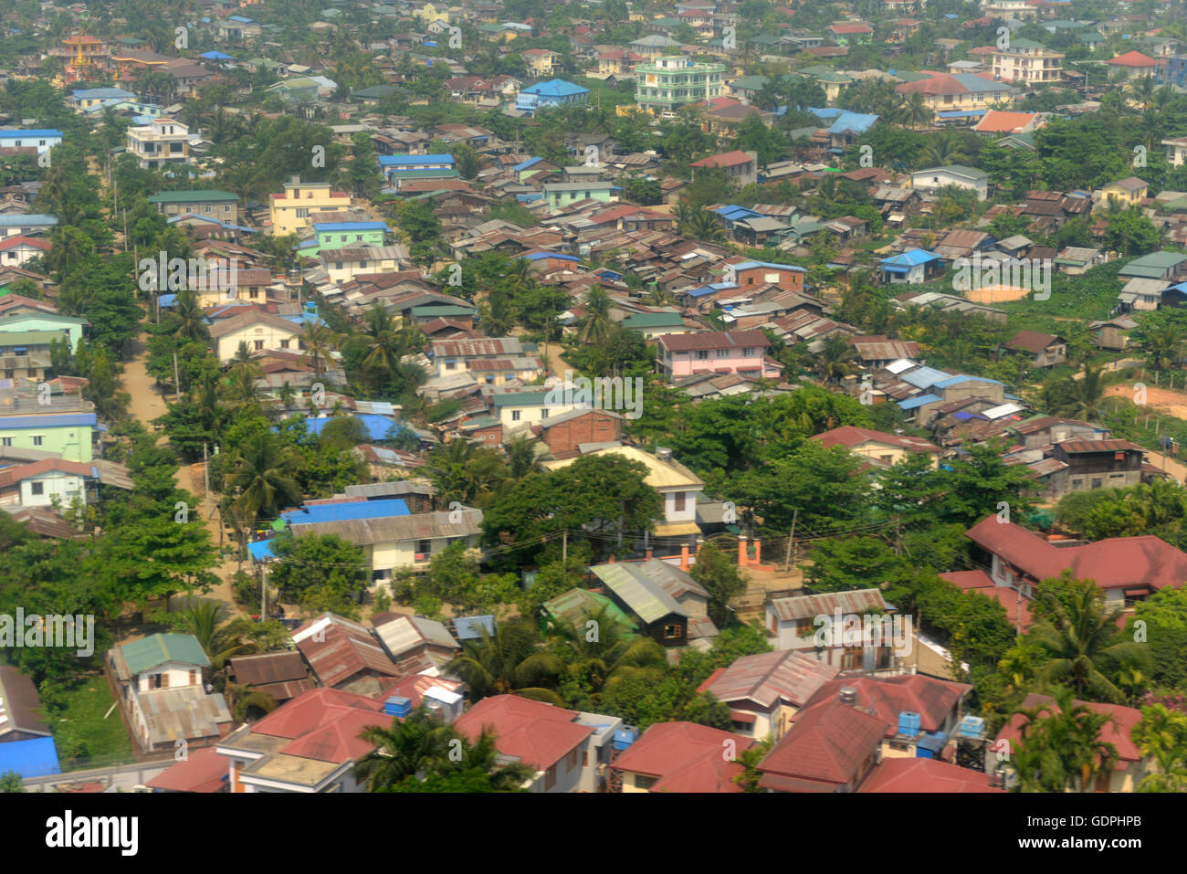 the Landscape and Town of Myeik in the south in Myanmar in ...